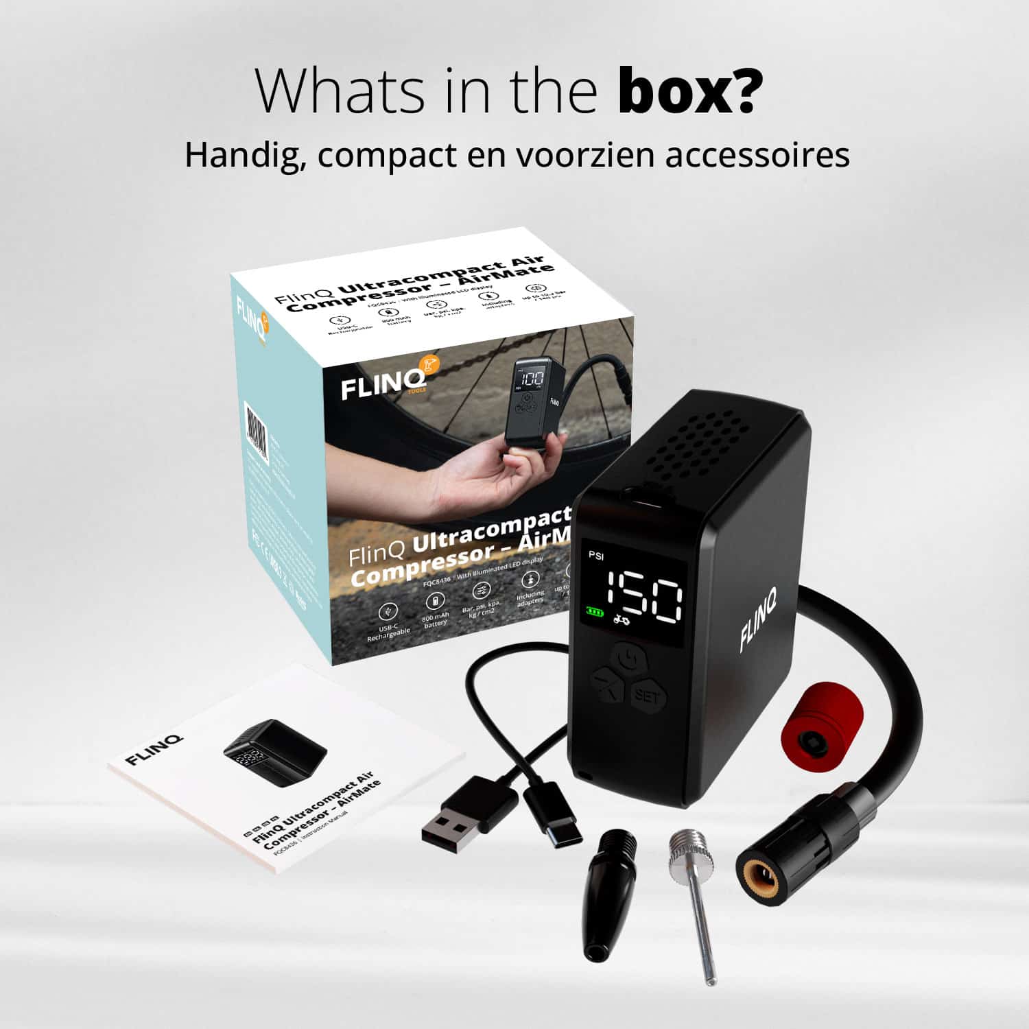 FlinQ - FlinQ Ultracompact Air Compressor - AirMate